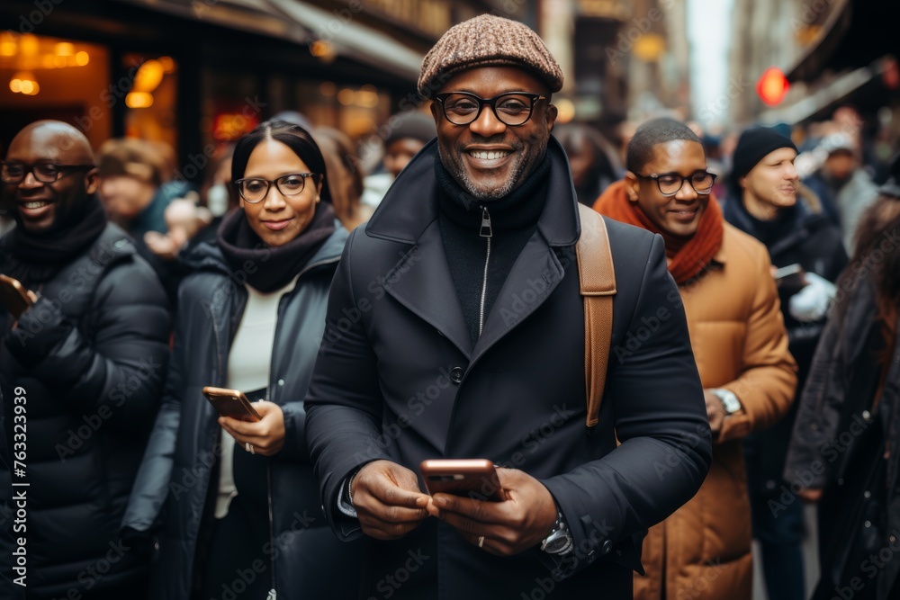 A high quality image depicting a confident young black teacher with ...