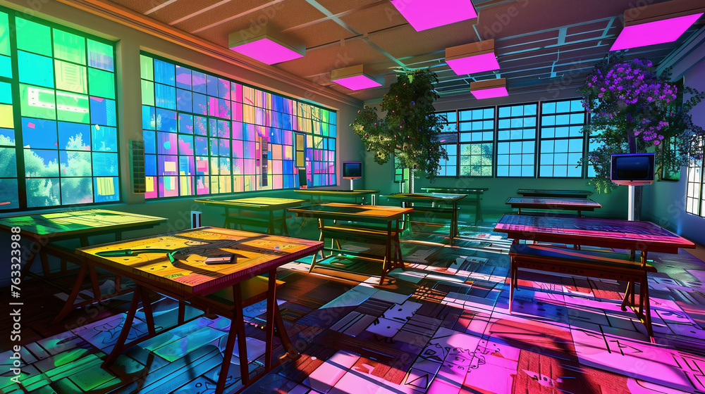 Education in the Metaverse: A virtual classroom where students interact ...