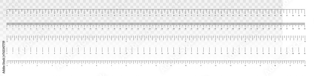 Ruler. Set of rulers. Measuring tool. Ruler scale. Mesh centimeter ...