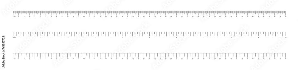Ruler. Set of rulers. Measuring tool. Ruler scale. Mesh centimeter ...
