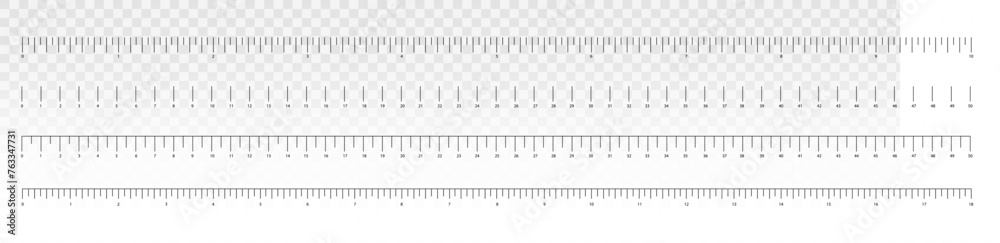 Ruler. Set of rulers. Measuring tool. Ruler scale. Mesh centimeter ...