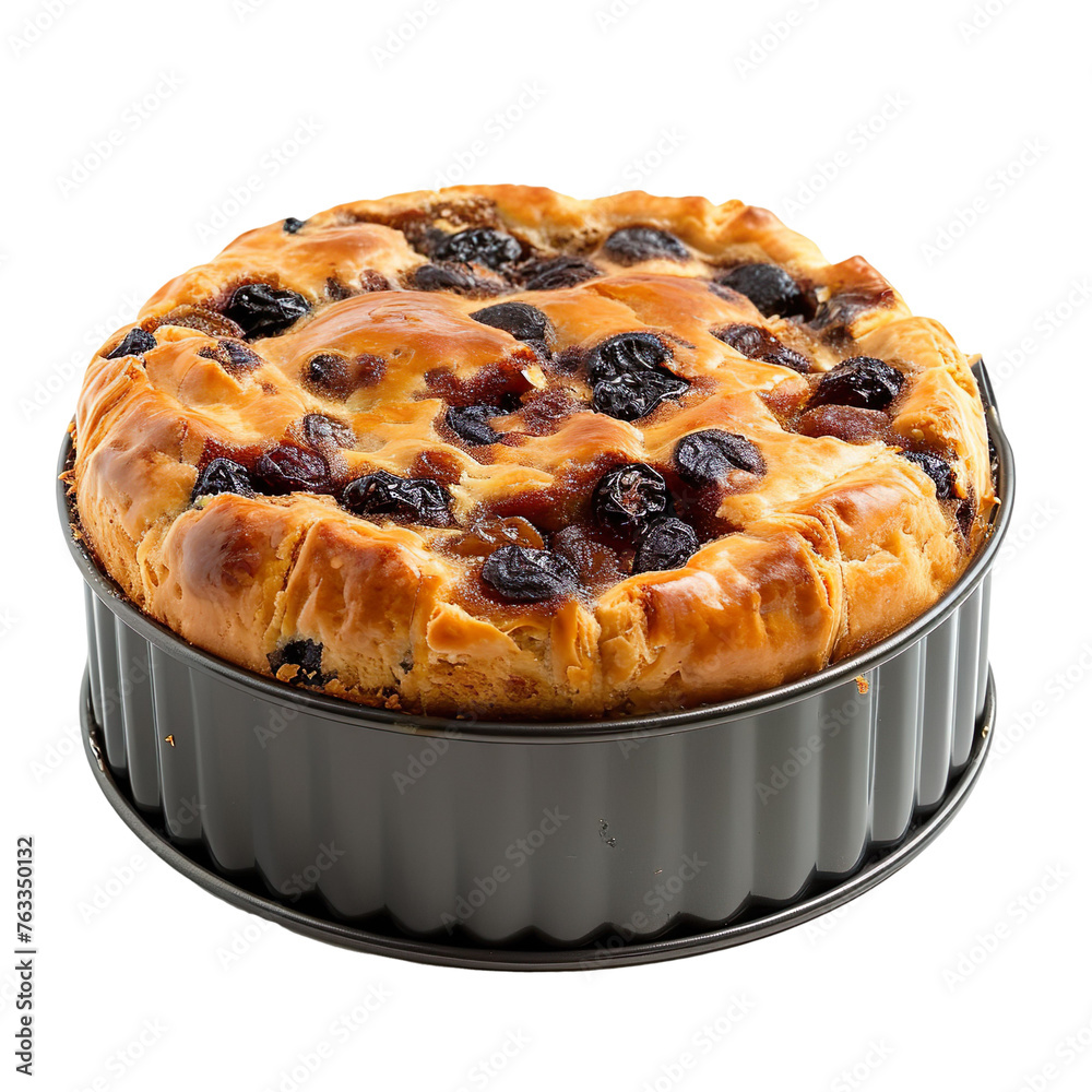 front view of Black Bun with a traditional Scottish fruitcake encased ...