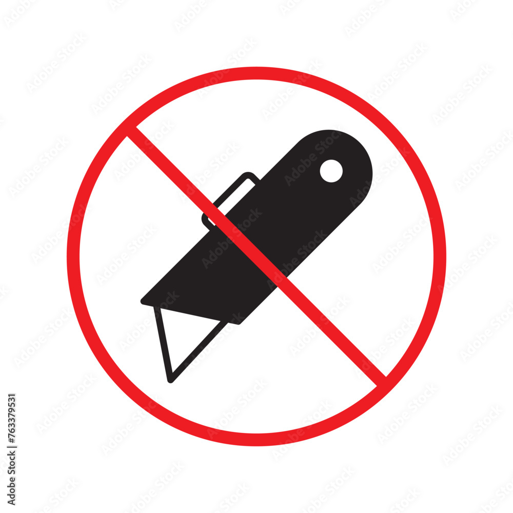 Do not use paper cutter vector icon. Cutter flat sign design. Cutter ...