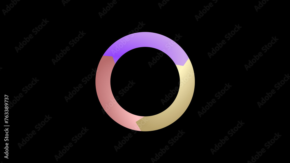 Virtuous circle diagram without text, wheel of three-thirds methodology ...