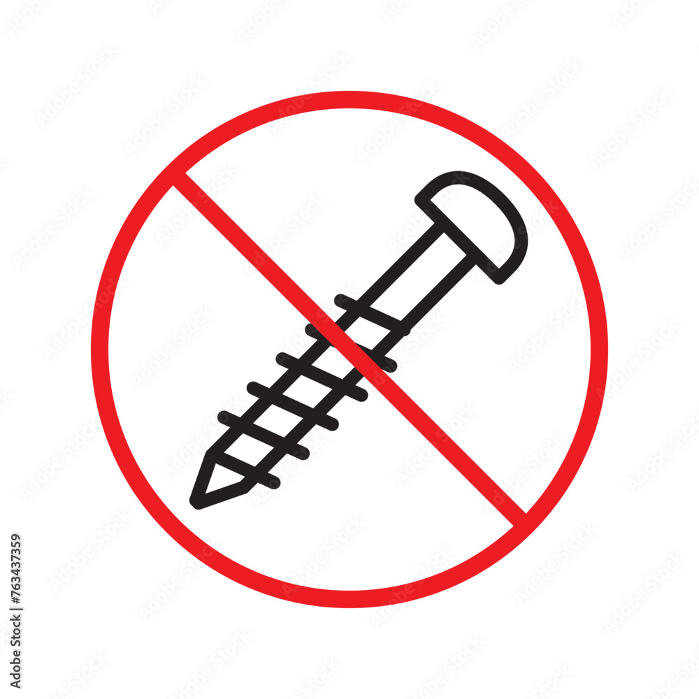 Forbidden Prohibited Warning, caution, attention, restriction label ...