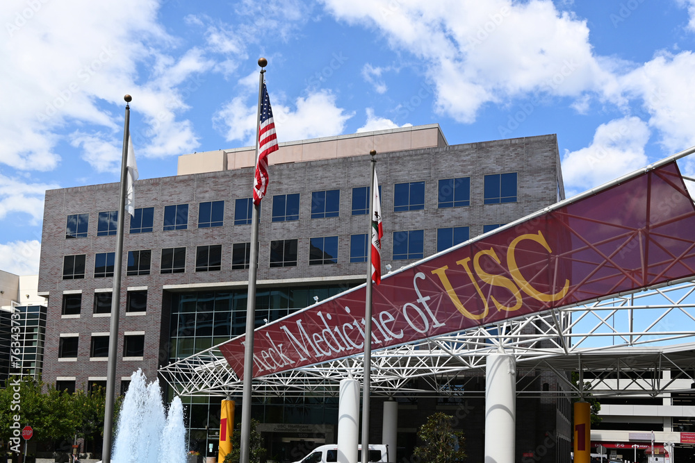 LOS ANGELES, CALIFORNIA - 19 MAR 2024: Keck Medicine of USC, formerly ...