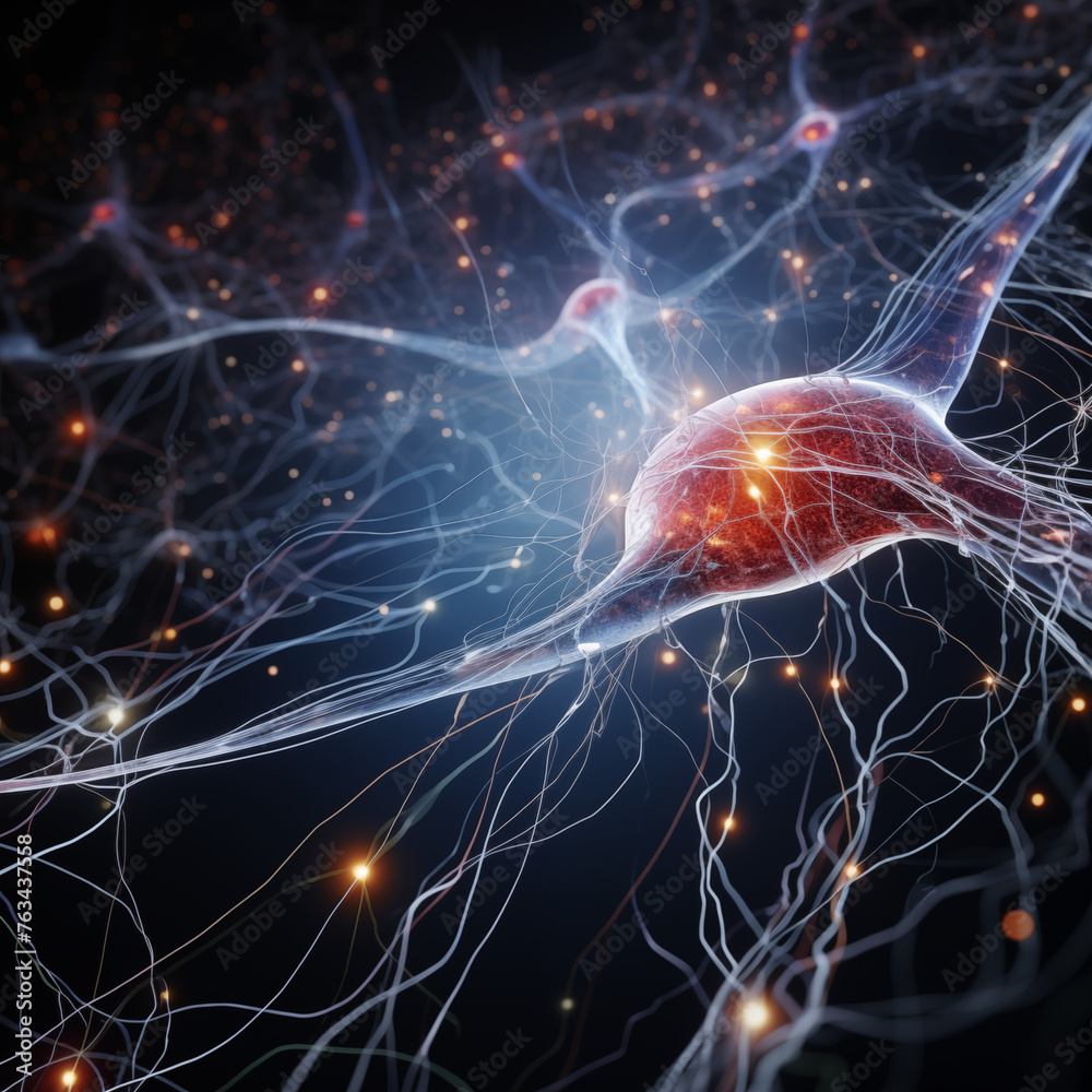 neural network human brain render Stock Illustration | Adobe Stock