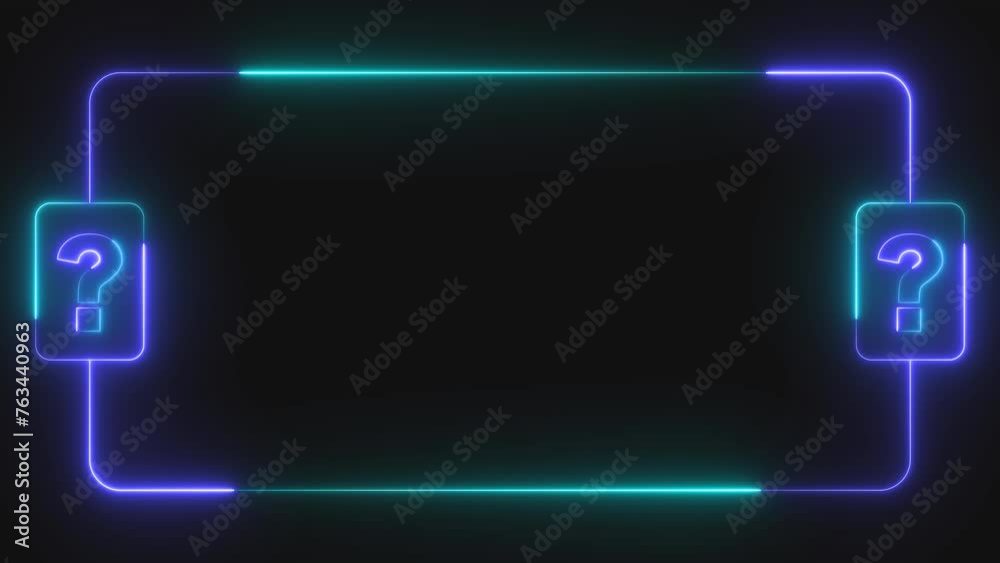 Question Mark frame Motion Element transparent background animation ...