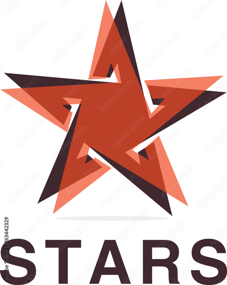 Star logo and Success and Winner logo. Red Star Swoosh Logo Template ...