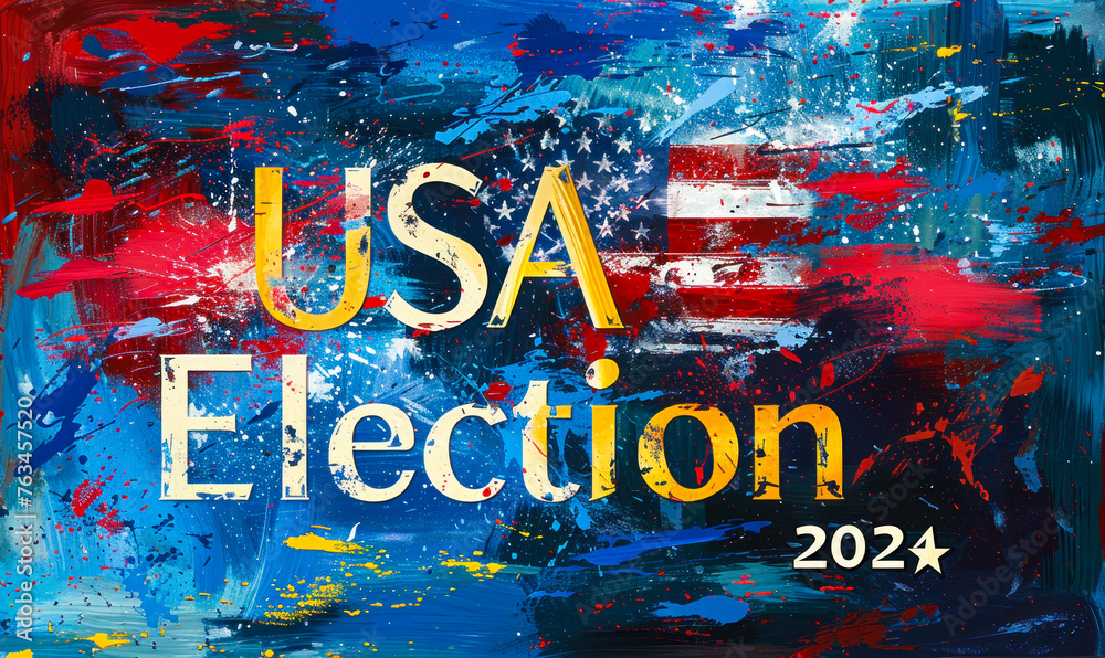 Artistic representation of the USA Election 2024 with a dynamic and ...