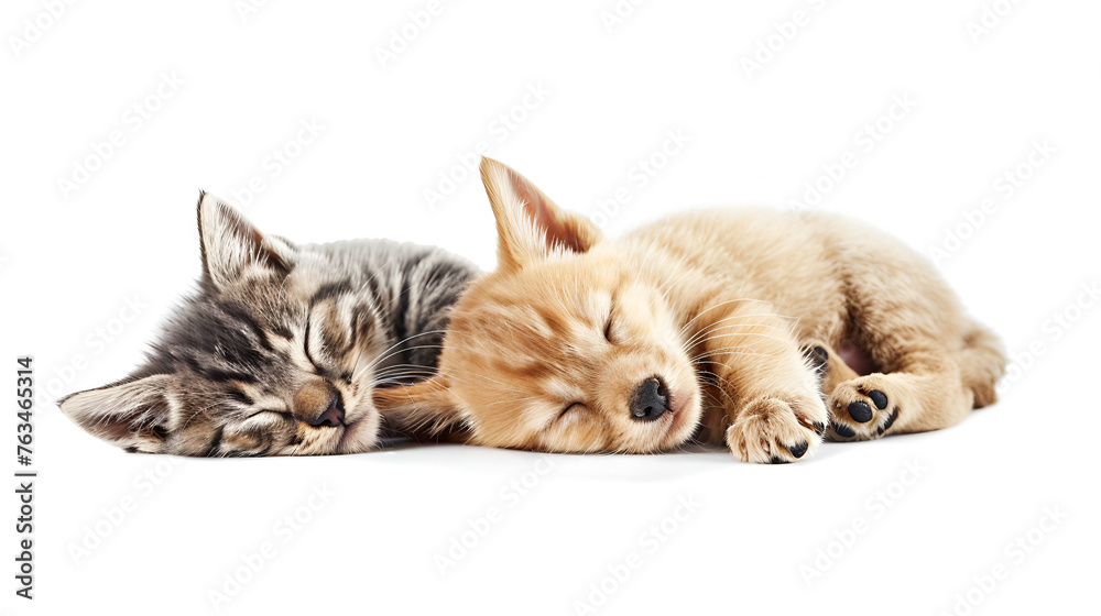 cat taking a walk copy space isolated background She-cat lifted her ...