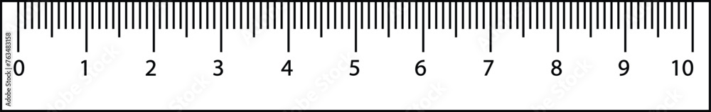 scale with 6 inch, 15 centimeter with markup and numbers. Measuring ...