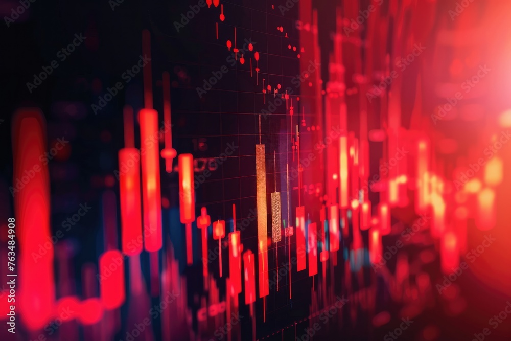 A visual representation of a stock market or forex trading graph and ...