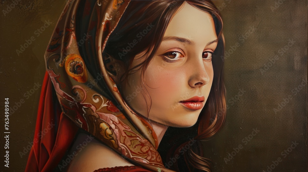 Oil painting on poplar wood panel It is a portrait of Lisa Gherardini, wife of the Florentine ...