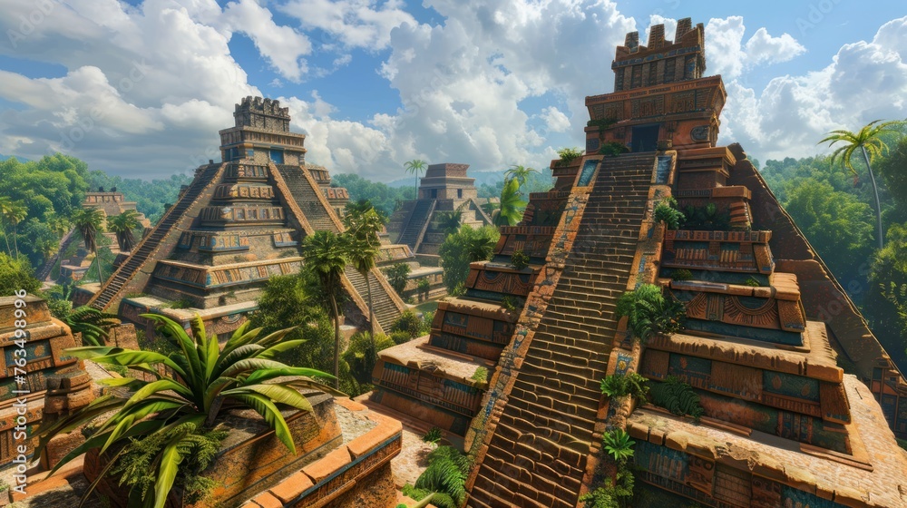 Ancient city of the Maya Filled with pyramids, temples and stadiums ...