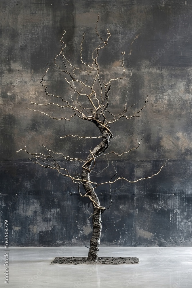 Strong and resilient tree with branches made of intertwined lead pipes ...