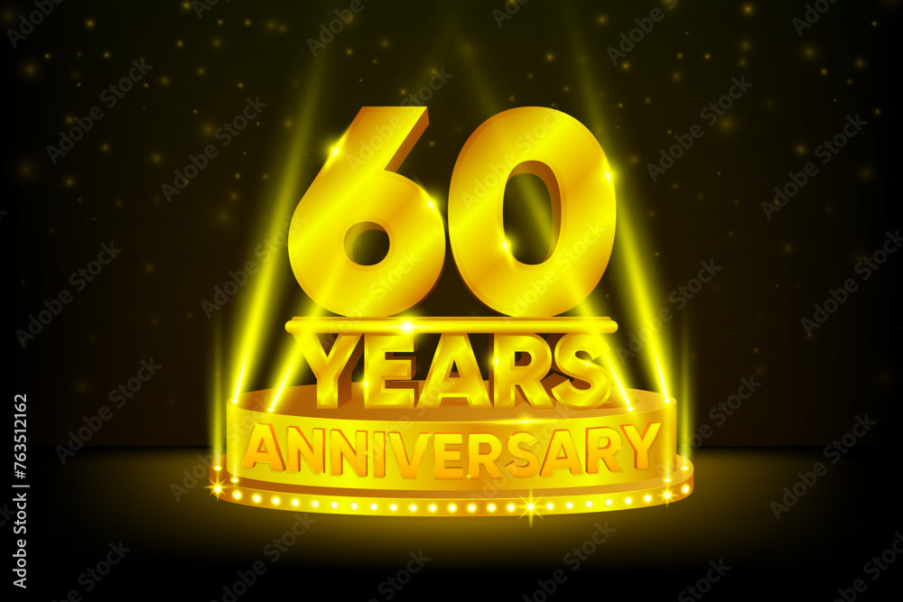 60 Years Anniversary Celebration. Anniversary podium. Anniversaries ...