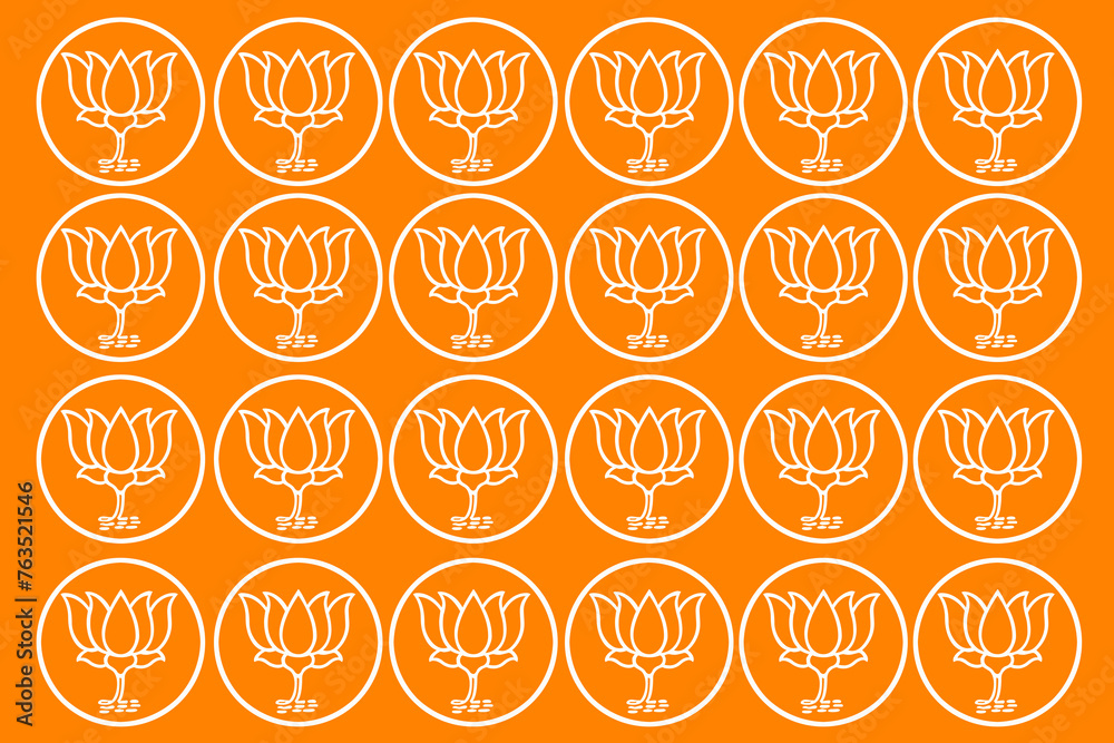 BJP Bharatiya Janata Party Symbol Pattern Indian Political Party Symbol ...