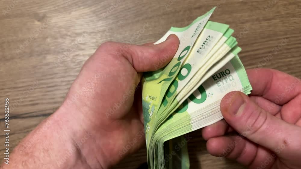 Vidéo Stock EURO coins notes count. EURO Money cash in hand. EURO Money ...