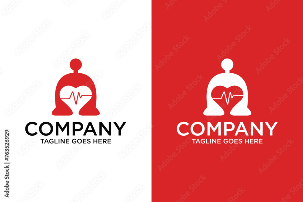 Love Giving Logo, Heart Giving Logo, Heart and bell, Health Service ...