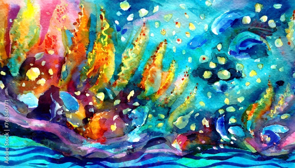 handmade watercolor abstract background with bright and colorful ...