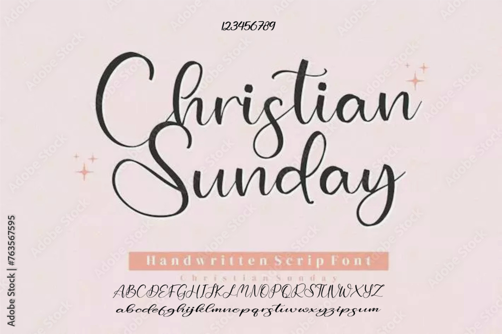 Hand drawn vector alphabet. Modern monoline signature script font ...