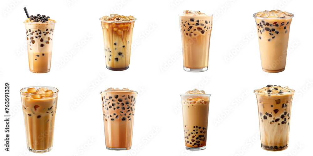 Bubble milk tea transparent sample mockup isolated png with no ...