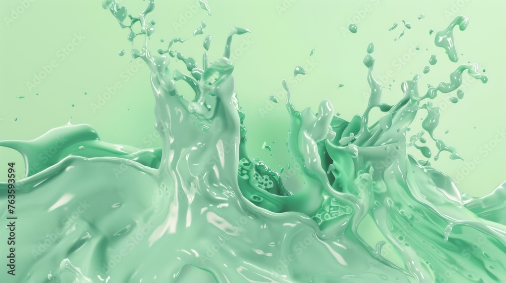 3d texture of splashing liquid green color an abstract texture ...