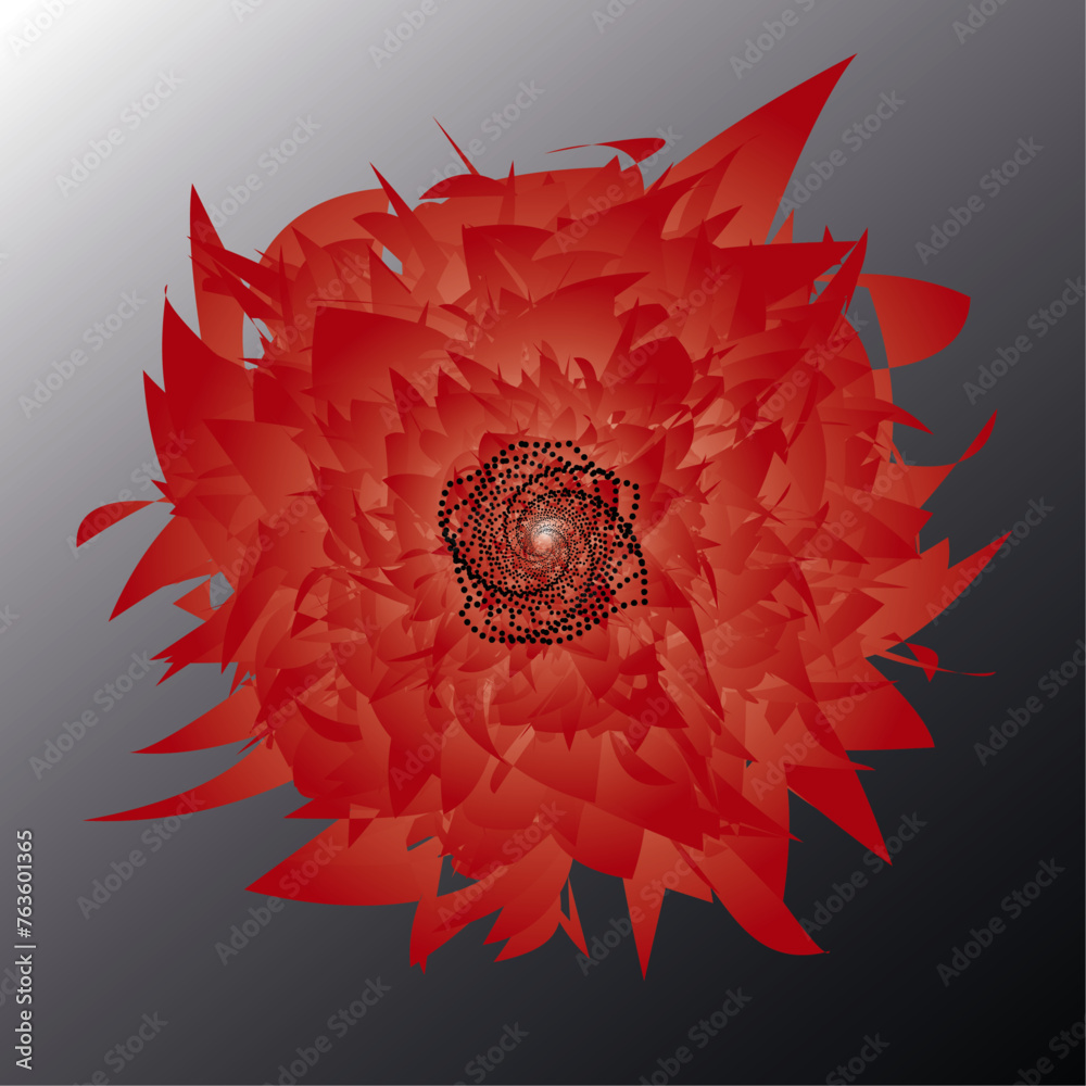 The vector dotted spiral vortex graphic is a visually interesting and ...