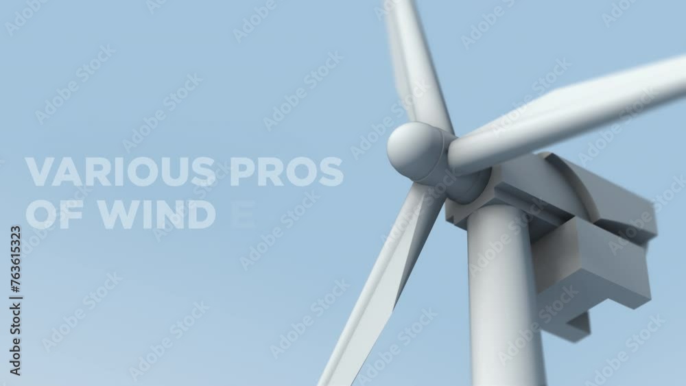 Wind Turbine Blades Up Close. The Process of Kinetic Air Energy ...