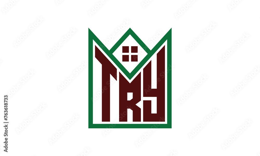 TRY initial letter real estate builders logo design vector ...