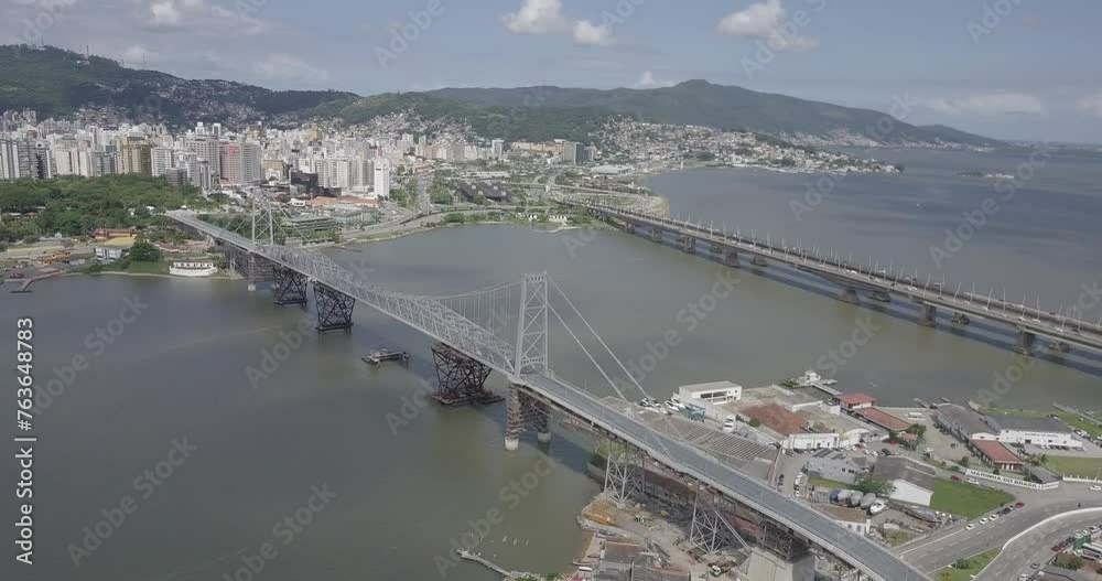 Ponte Hercílio Luz Florianópolis Drone Marco Histórico Arquitetura ...