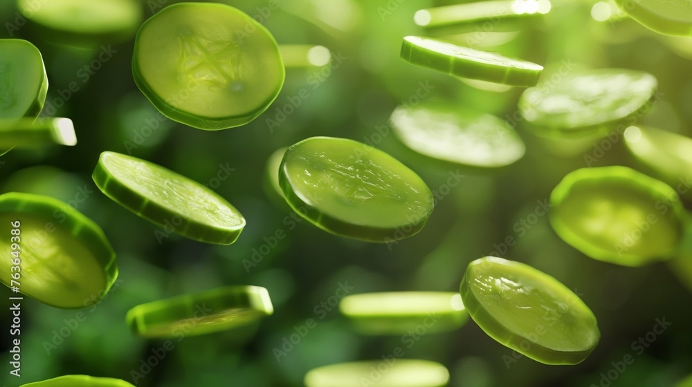 Microscopic view of green chloroplasts in plant cells, highlighting ...