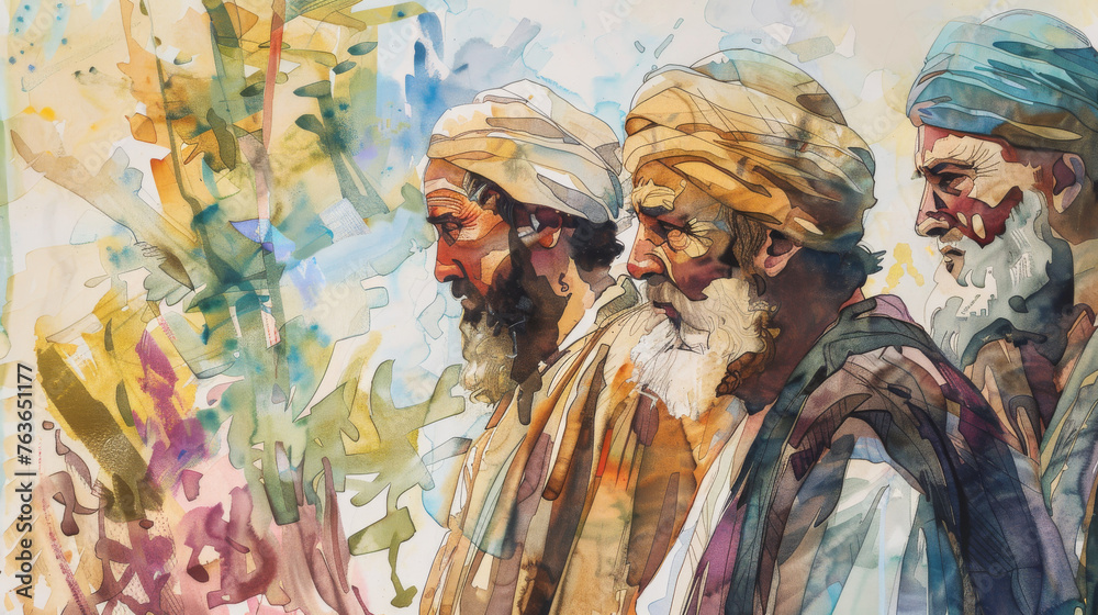 A modern self-portrait capturing the striking contrast between two men ...