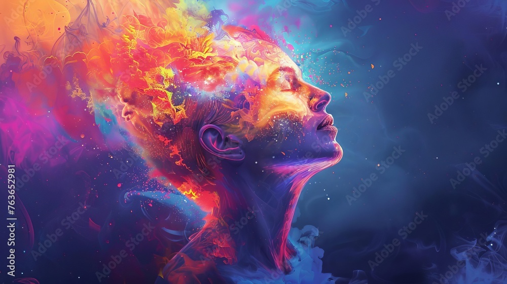 Exploding human mind, inner world of dreams, emotions and creativity ...
