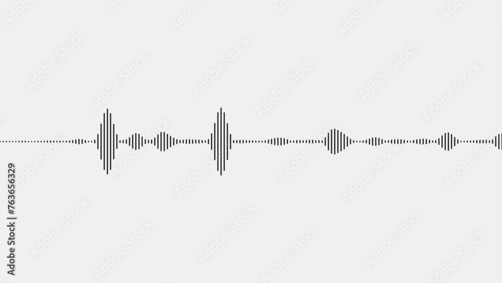Black Sound Waves White Background Audio Technology Wave Concept And Design Under The Concept