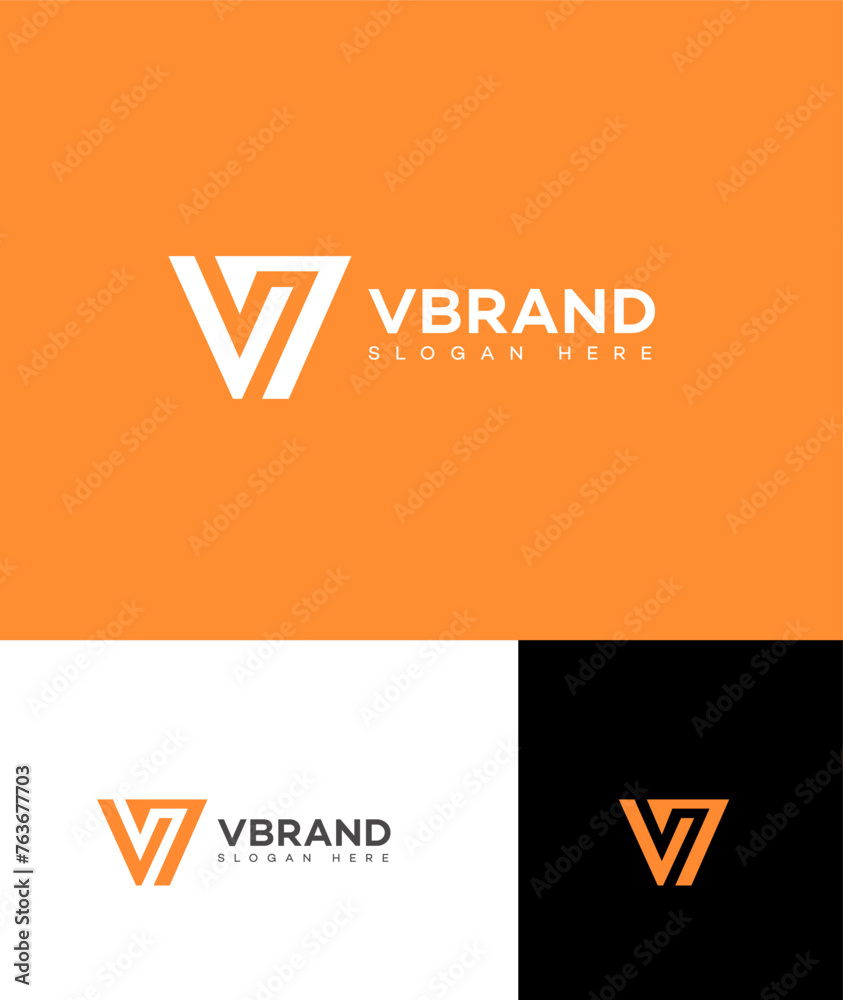 V Letter Logo Icon Brand Identity Sign, V Letter Symbol Template Stock ...