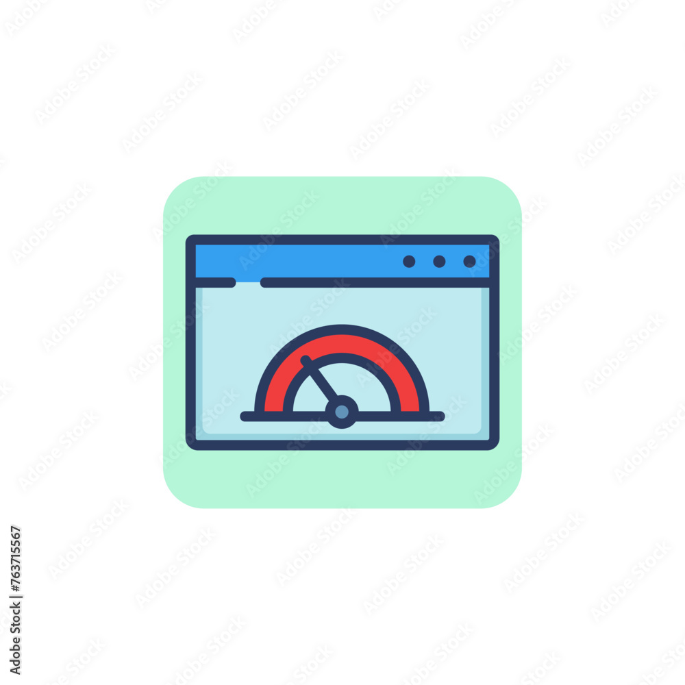 Speedometer icon. Vector design element. Speed indicator sign in ...