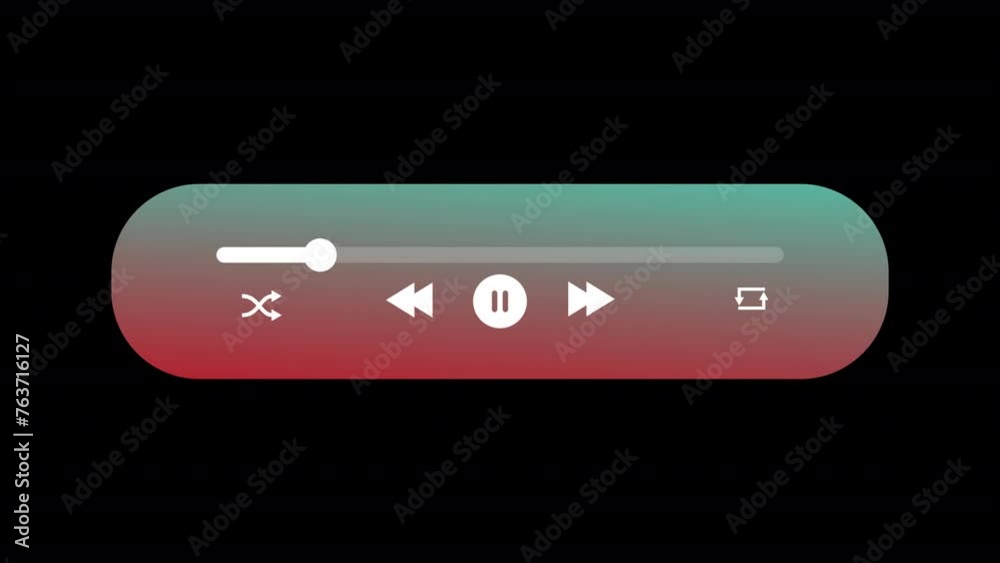 media player template, music player overlay template animation, Music ...