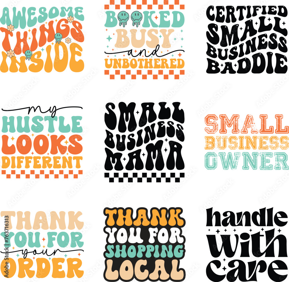 Vetor do Stock: Retro shopping svg Bundle File, Groovy Svg, Retro ...