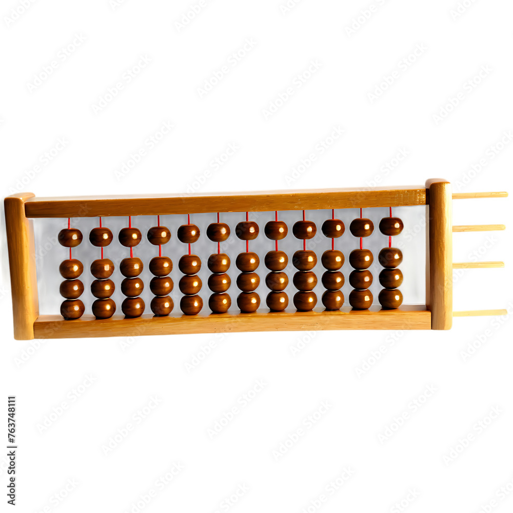 Traditional Chinese abacus, isolated on transparent background ...