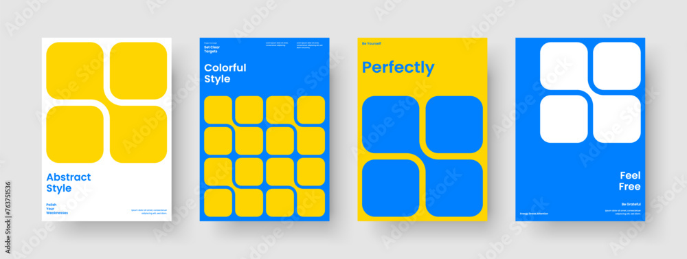 Geometric Poster Design. Isolated Book Cover Layout. Abstract ...