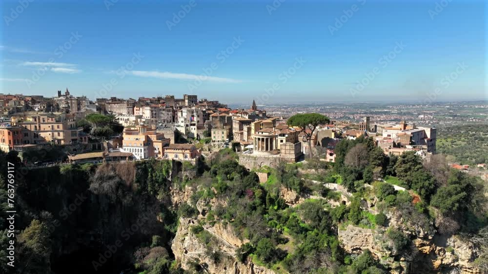 Tivoli, città vicino Roma, famosa per le cascate e Villa Adriana. Vista ...