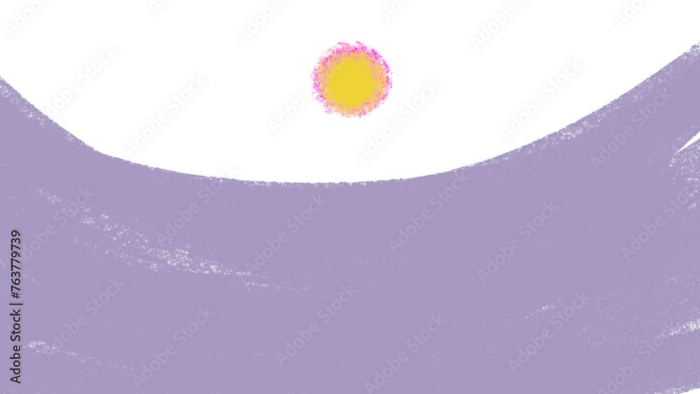 The sun and horizon flashing with all the colors of the rainbow in a ...