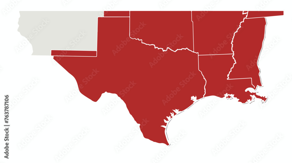 Lee county map in state of texas flat vector isolated Stock Vector ...
