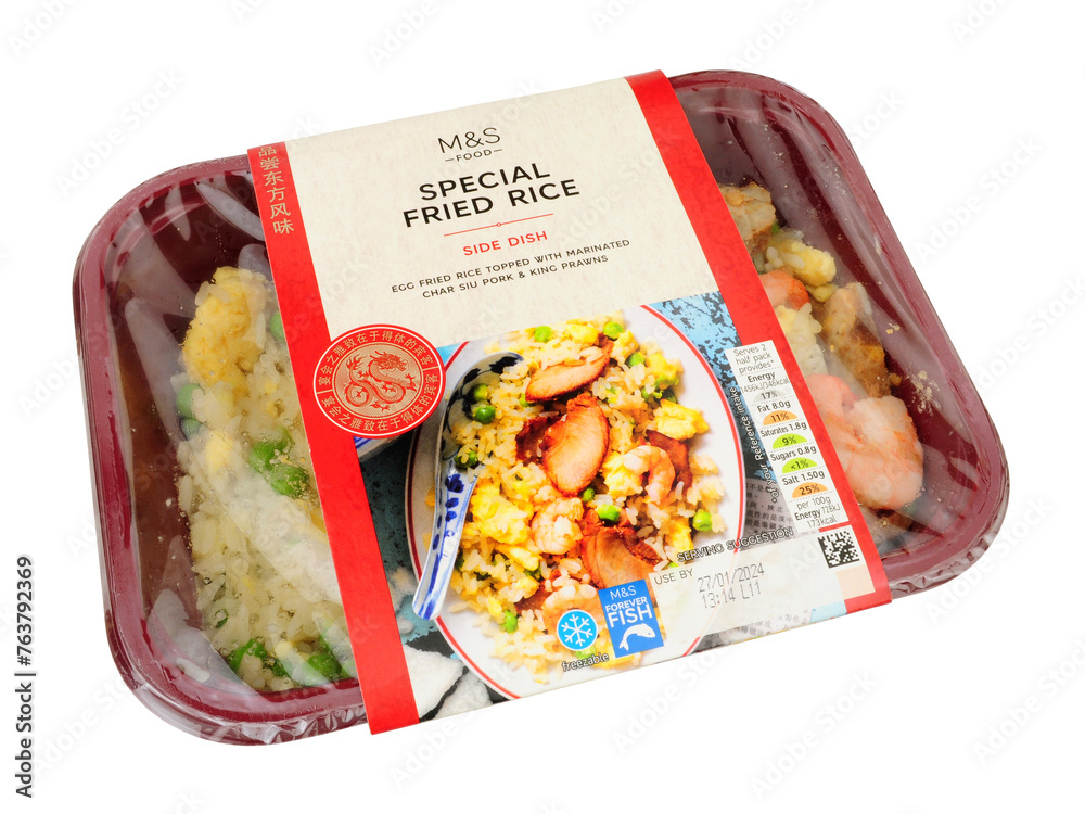 M And S Food Chinese special fried rice with egg fried rice topped with ...