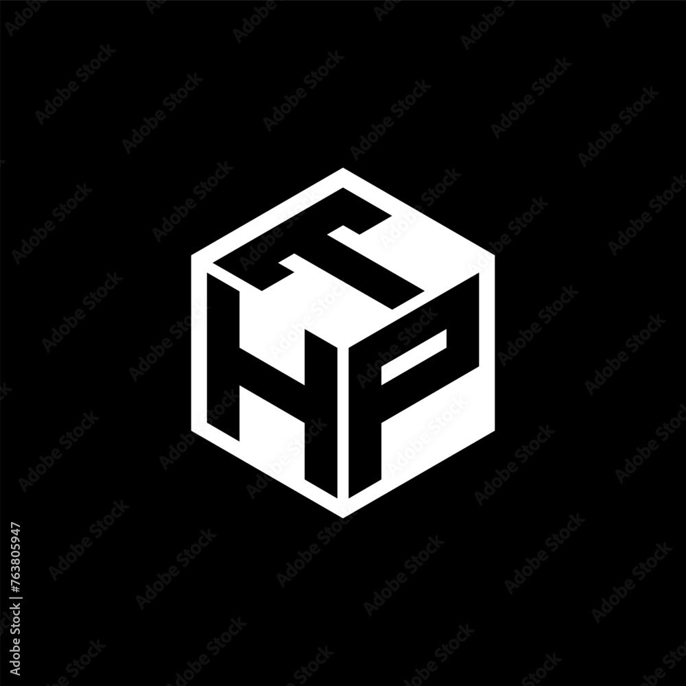 HPT letter logo design in illustration. Vector logo, calligraphy ...