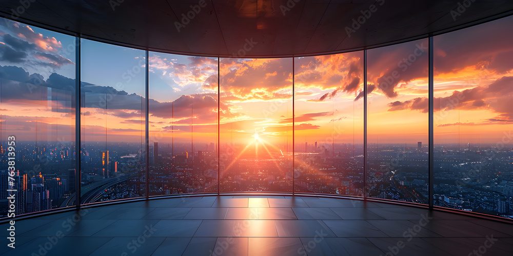 Modern skyscraper with floor to ceiling windows, Architectural Elegance ...