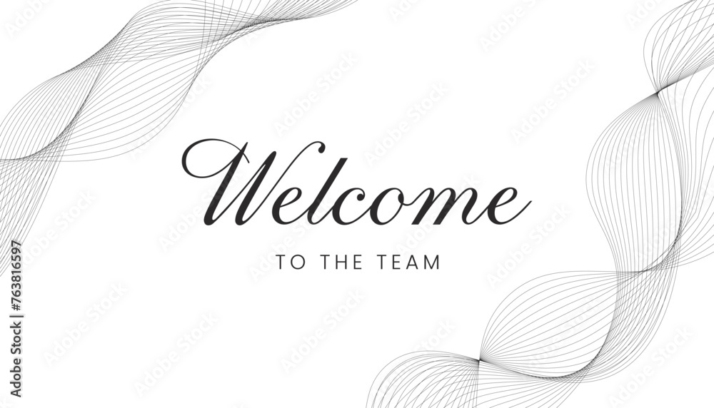 Welcome To The Team handwritten lettering vector template for banner, Poster, Print, Invitation ...