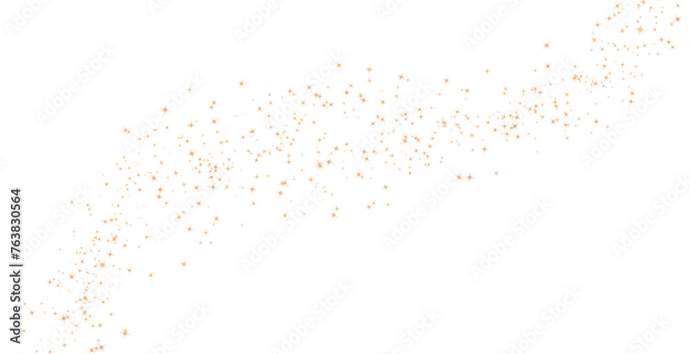 Glittering gold strars dust particles seamless on transparent ...